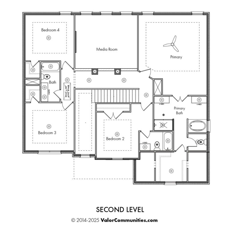 Danbury Plus 5-M Floorplan Details - Valor Communities New Homes for Sale